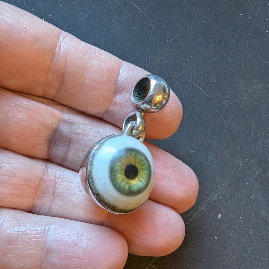 PROSTHETIC EYE Pendantvintage Sterling Silver Eyeball Jewelry - Etsy