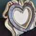 VINTAGE PICTURE FRAME Garry Sharpe Design Ceramic Heart Shaped Ornate ...