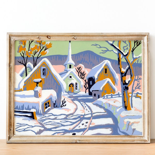 Paint by Numbers Winter Scene - Etsy UK