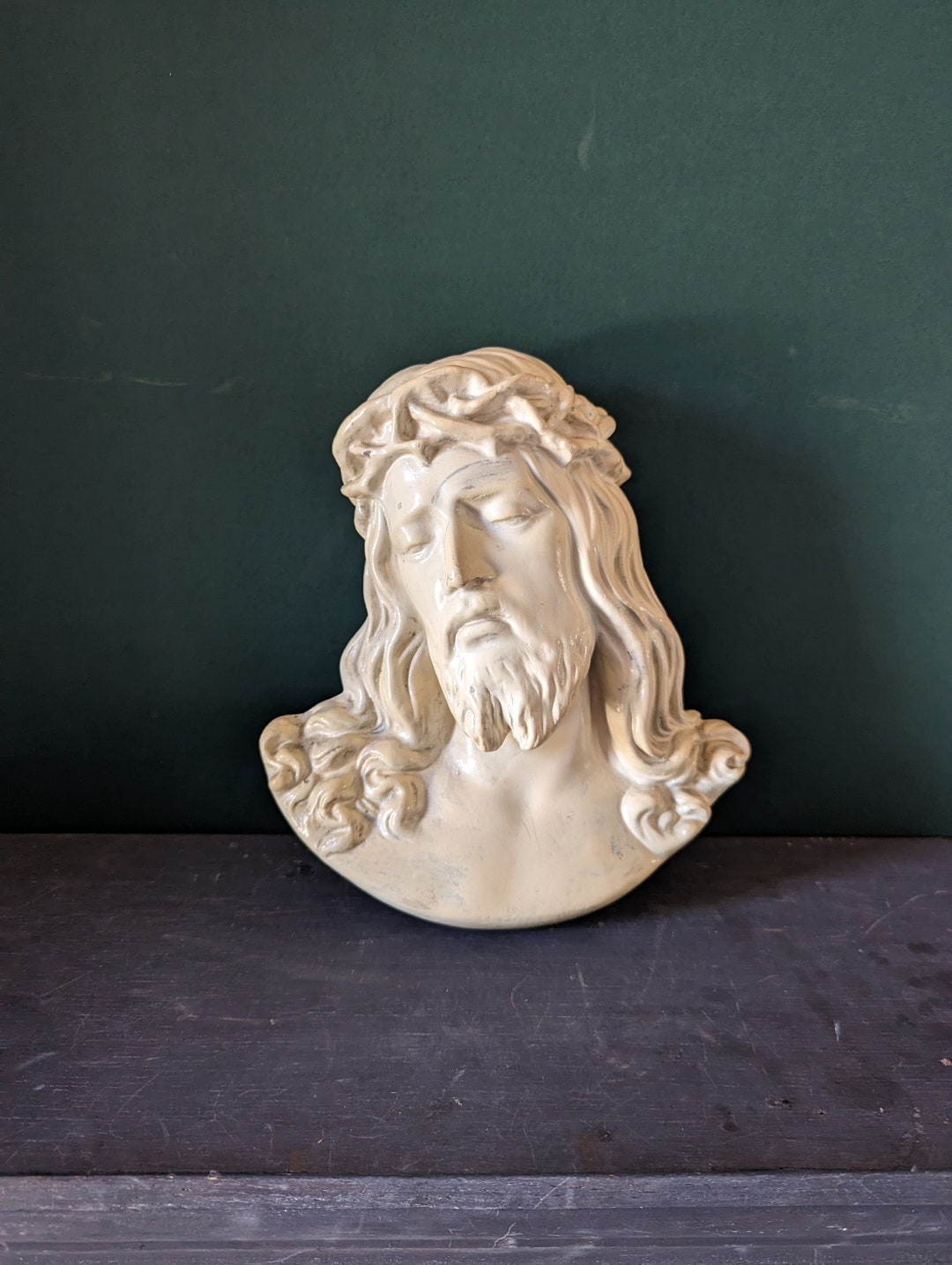 JESUS WALL BUST, Vintage Holy Shrine, Religious Decor, God Wall Plaque ...