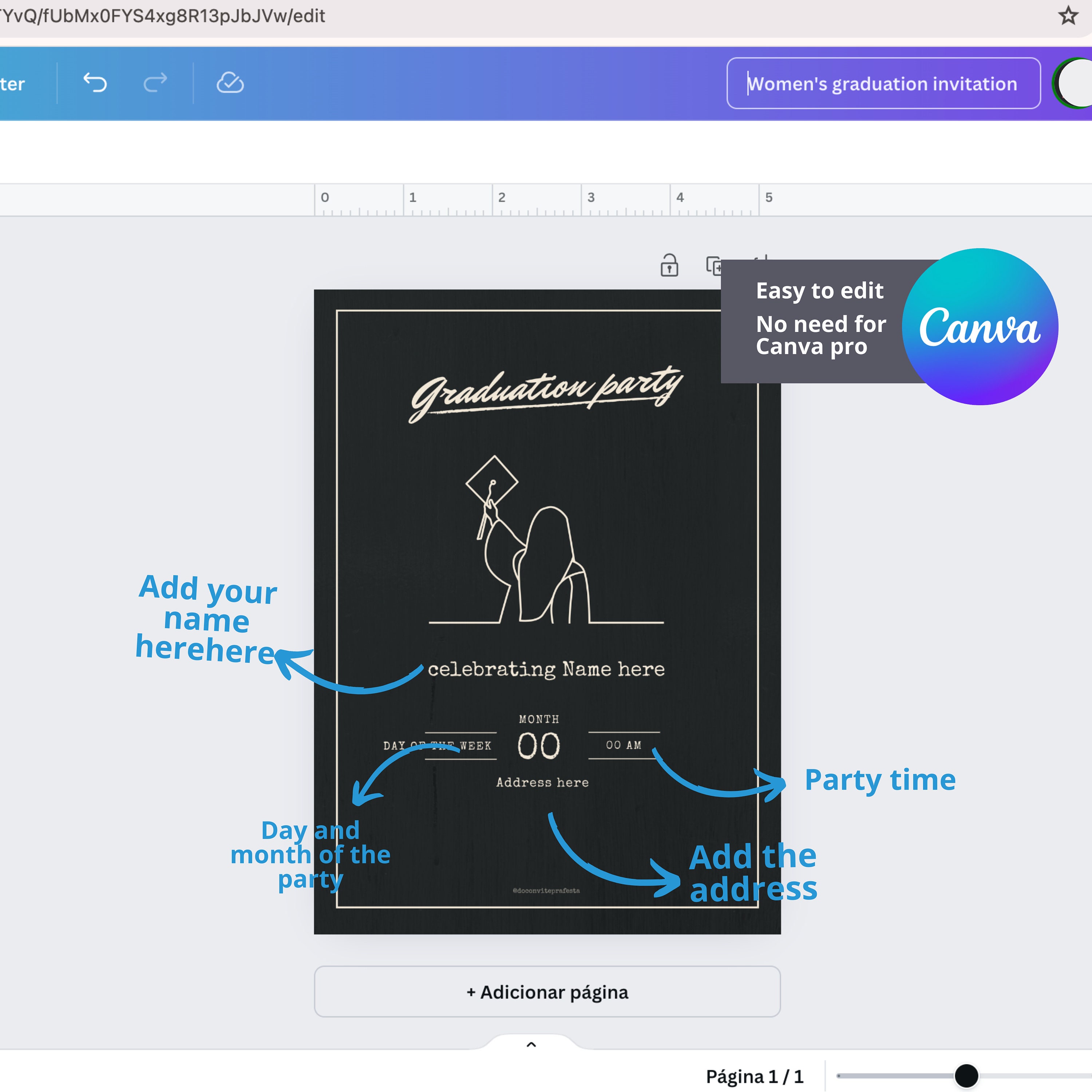 Graduation Invitation Digital Graduation Invitation Graduation Party ...