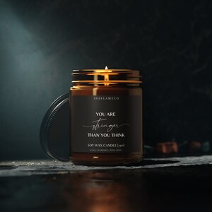 Encouragement Gift Candle, You Are Stronger Than You Think Candle ...