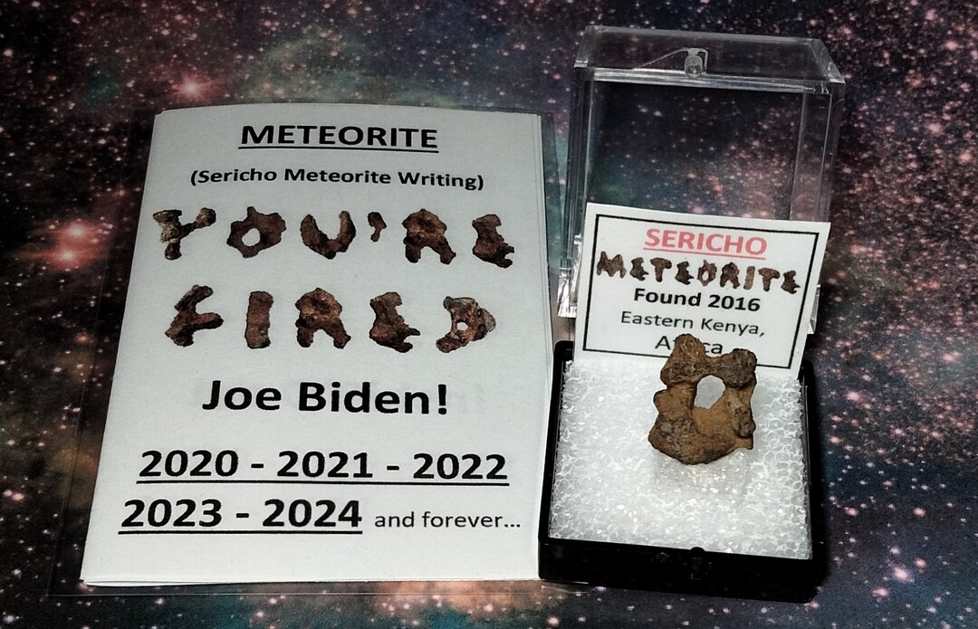 Sericho you're Fired Joe Biden Meteorite Writing Souvenir Card With ...