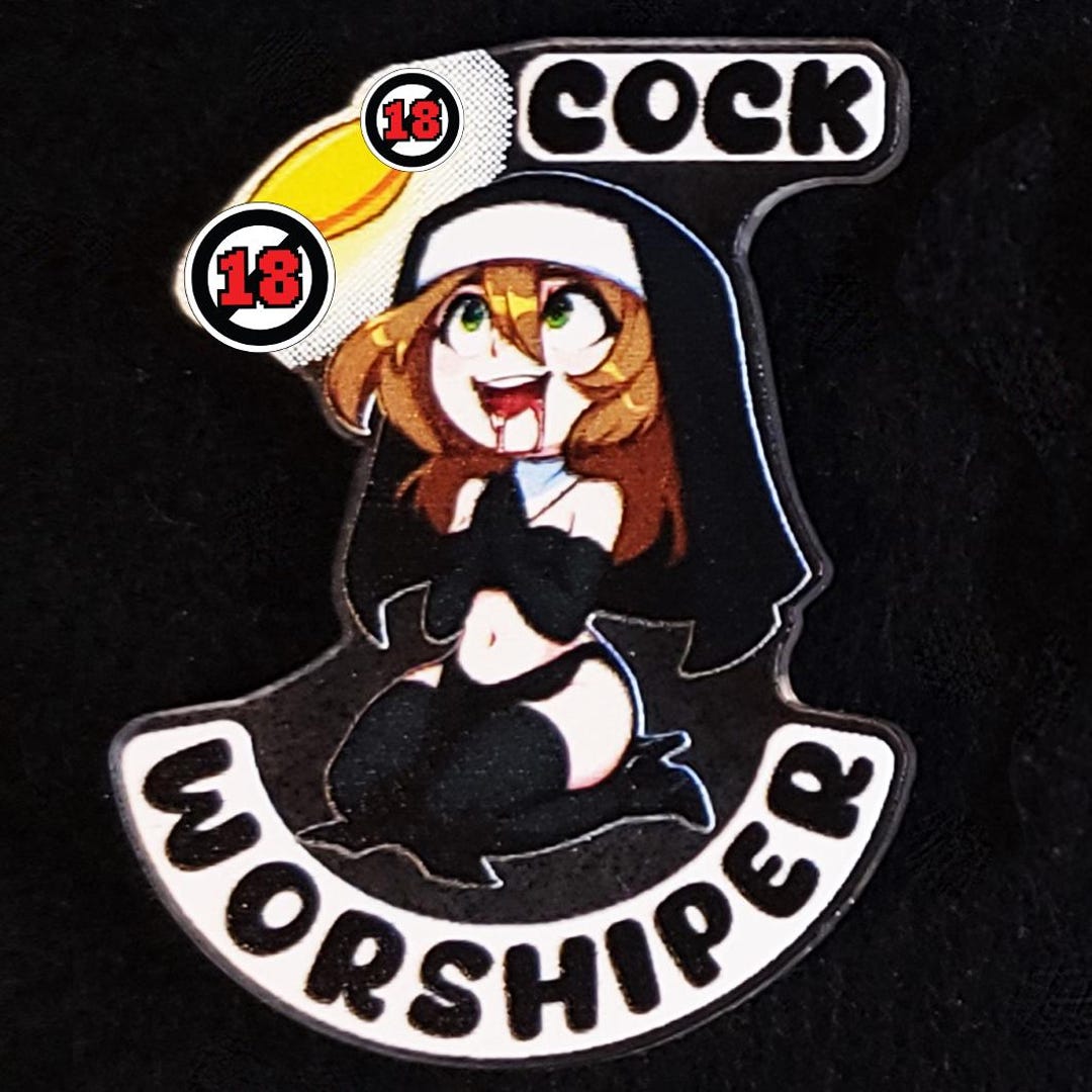 C*ck Worshiper Acrylic Charm - Kinky Key Chain Pin Badge Magnet Fetish ...