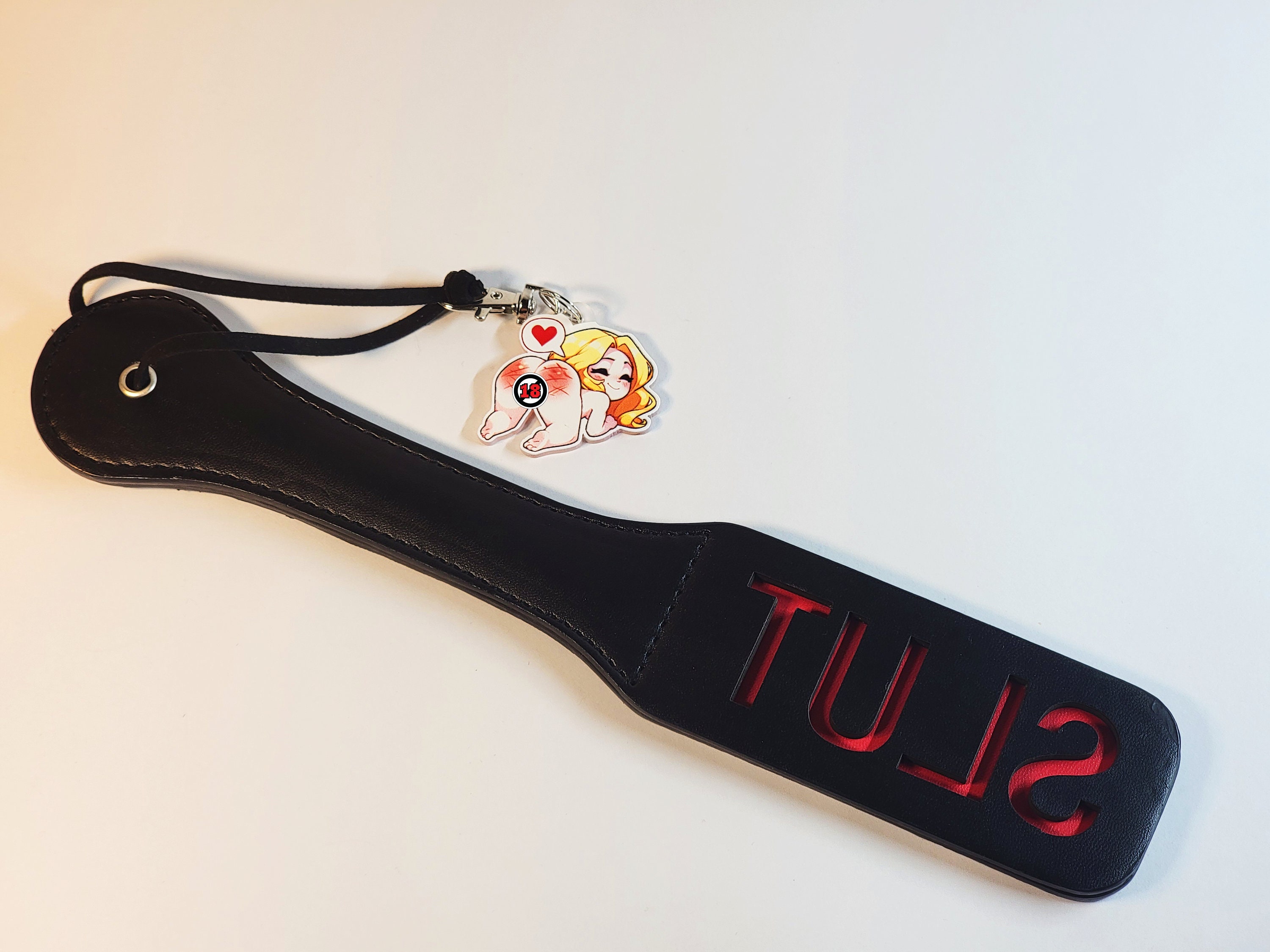 Spanking/impact Play Acrylic Charm - Kinky Key Chain Pin Badge Magnet Fetish Sexy Cute Chibi ...