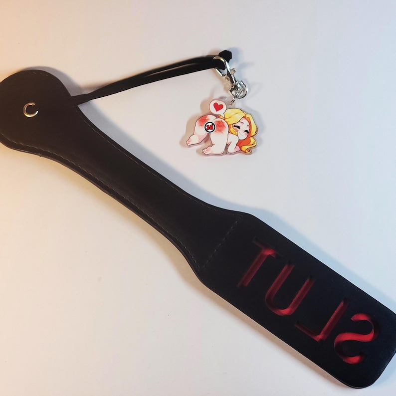 Spanking/impact Play Acrylic Charm - Kinky Key Chain Pin Badge Magnet Fetish Sexy Cute Chibi ...