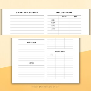 Fitness Journey Tracker, Fit Progress, Body Log, Exercise Plan, Digital ...