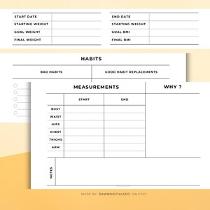 Fitness Journey Tracker, Fit Progress, Body Log, Exercise Plan, Digital ...