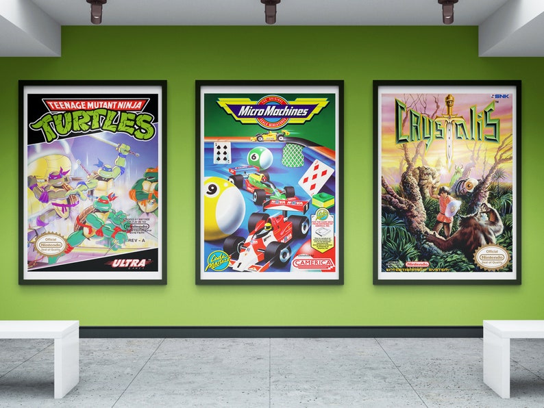 Arcade Wall Art, NES Games Posters Pack, Retro Gaming Posters, Wall Art ...