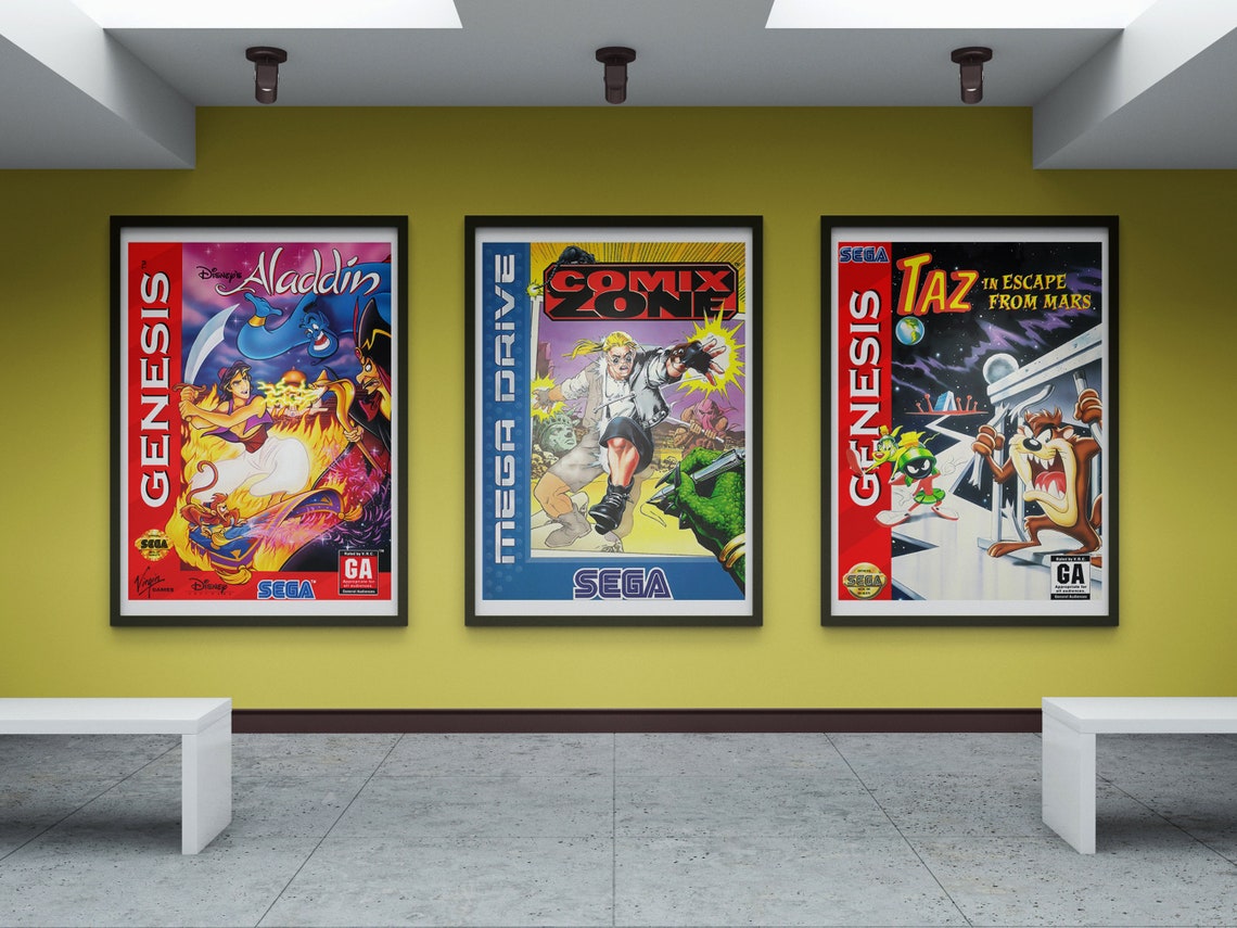 Arcade Wall Art, Sega Genesis Games Posters Pack, Retro Gaming Posters ...