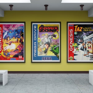 Arcade Wall Art, Sega Genesis Games Posters Pack, Retro Gaming Posters ...