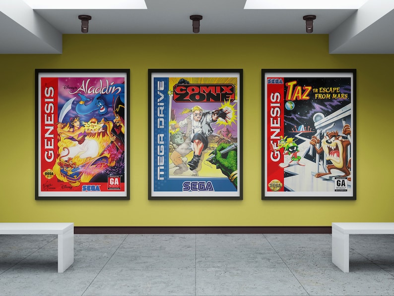 Arcade Wall Art, Sega Genesis Games Posters Pack, Retro Gaming Posters ...