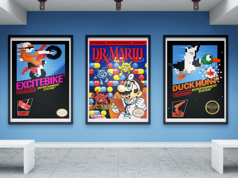 Arcade Wall Art, NES Games Posters Pack, Retro Gaming Posters, Wall Art ...