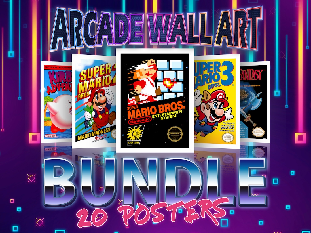 Arcade Wall Art, NES Games Posters Pack, Retro Gaming Posters, Wall Art ...