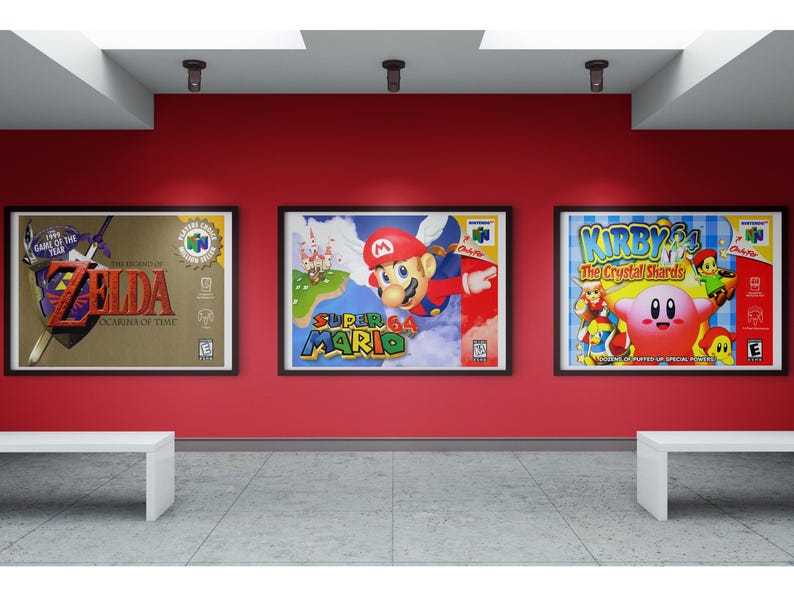 Arcade Wall Art, N64 Games Posters Pack, Retro Gaming Posters, Wall Art ...