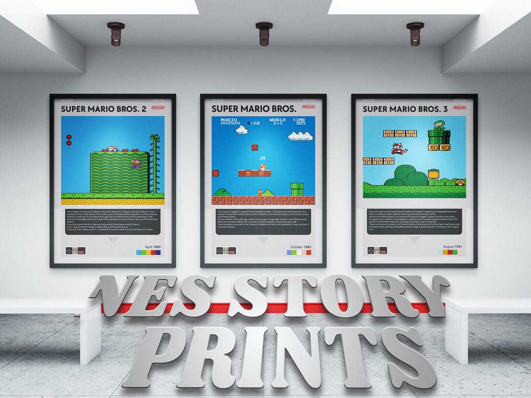 Arcade Wall Art, NES Games Posters Pack, Retro Gaming Posters, Wall Art ...