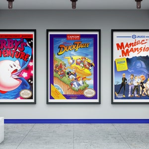 Arcade Wall Art, NES Games Posters Pack, Retro Gaming Posters, Wall Art ...