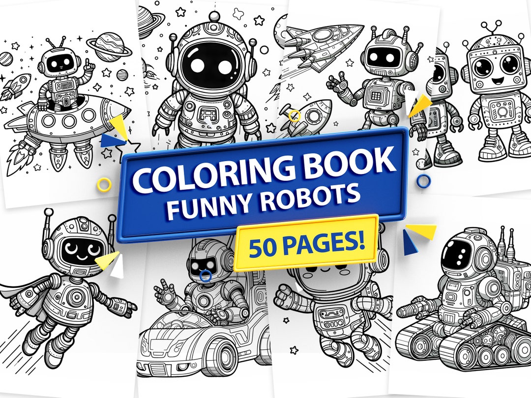 Coloring Book ,50 Robot Coloring Pages, Printable Robot Coloring Pages ...