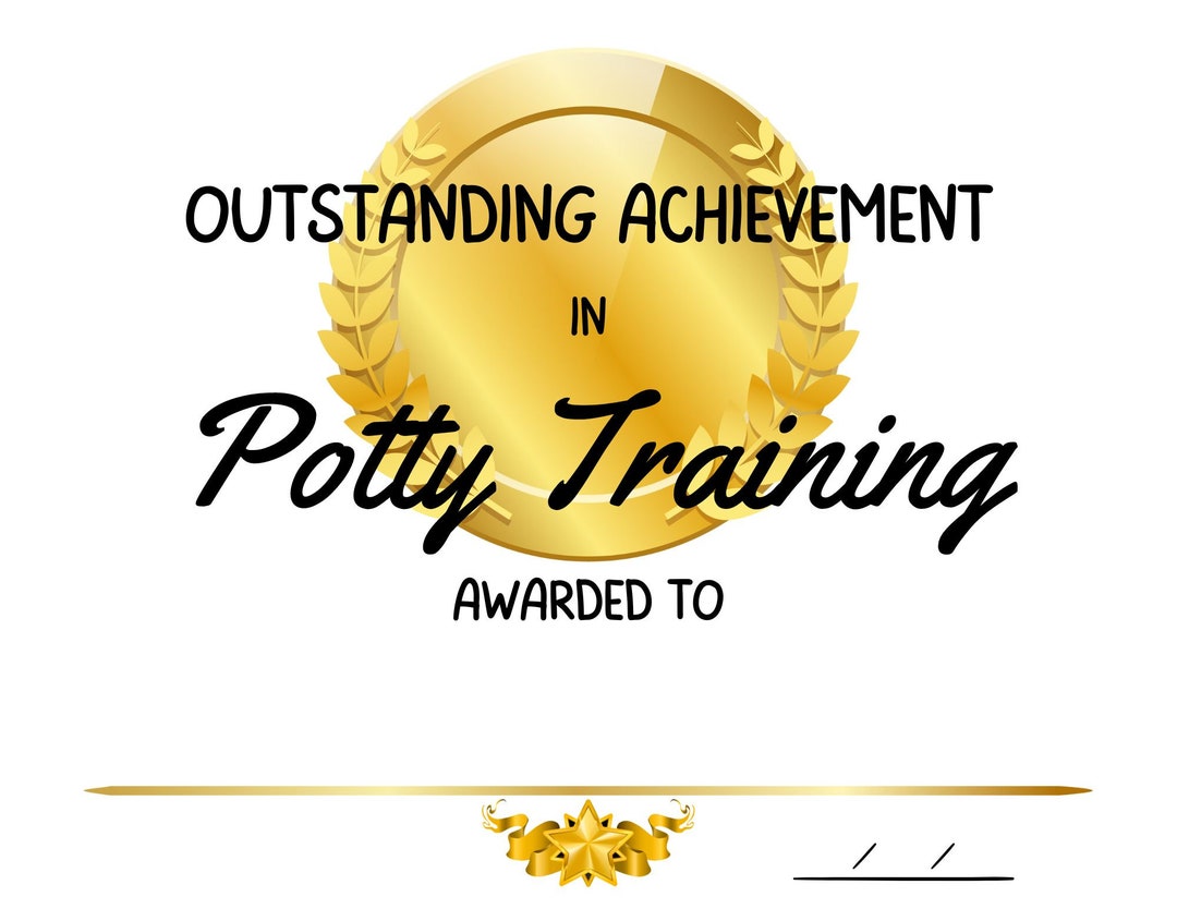 Potty Training Award Toddler Reward Certificate for Boys & Girls Child ...