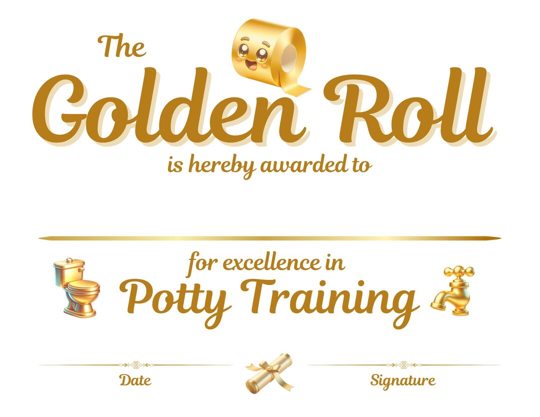 Potty Training GOLDEN ROLL Award Daycare for Boys & Girls Child Care ...