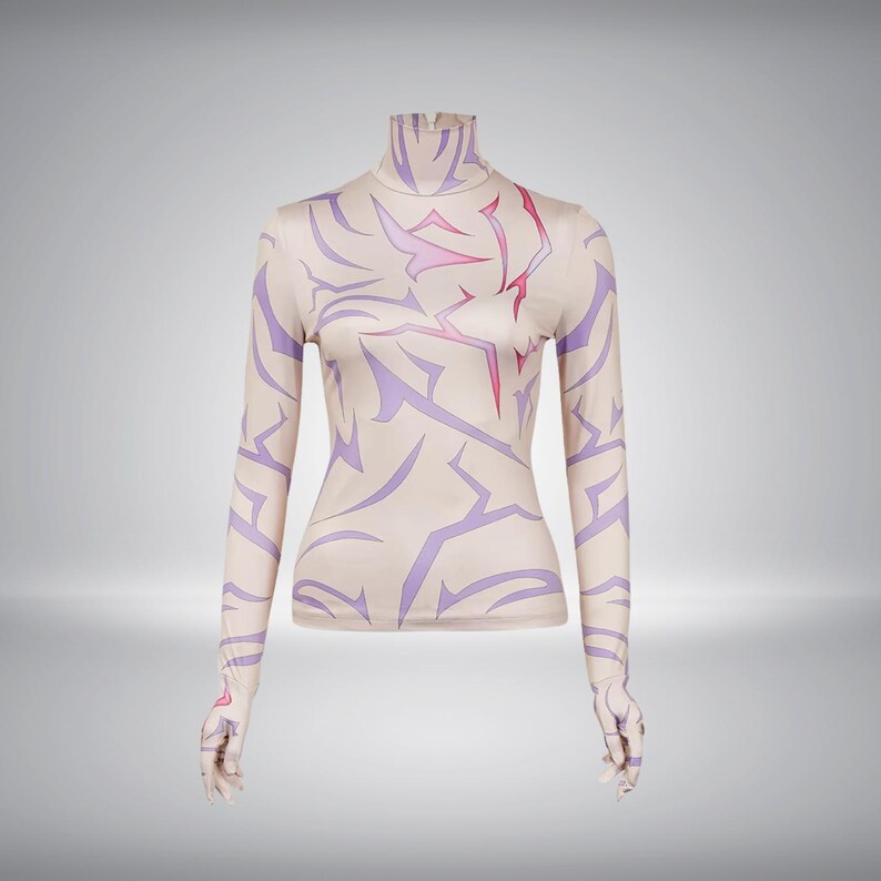 Rumi Jinu KPOP Demons Hunter Cosplay 3D Printed Pattern Shirt Gloves ...