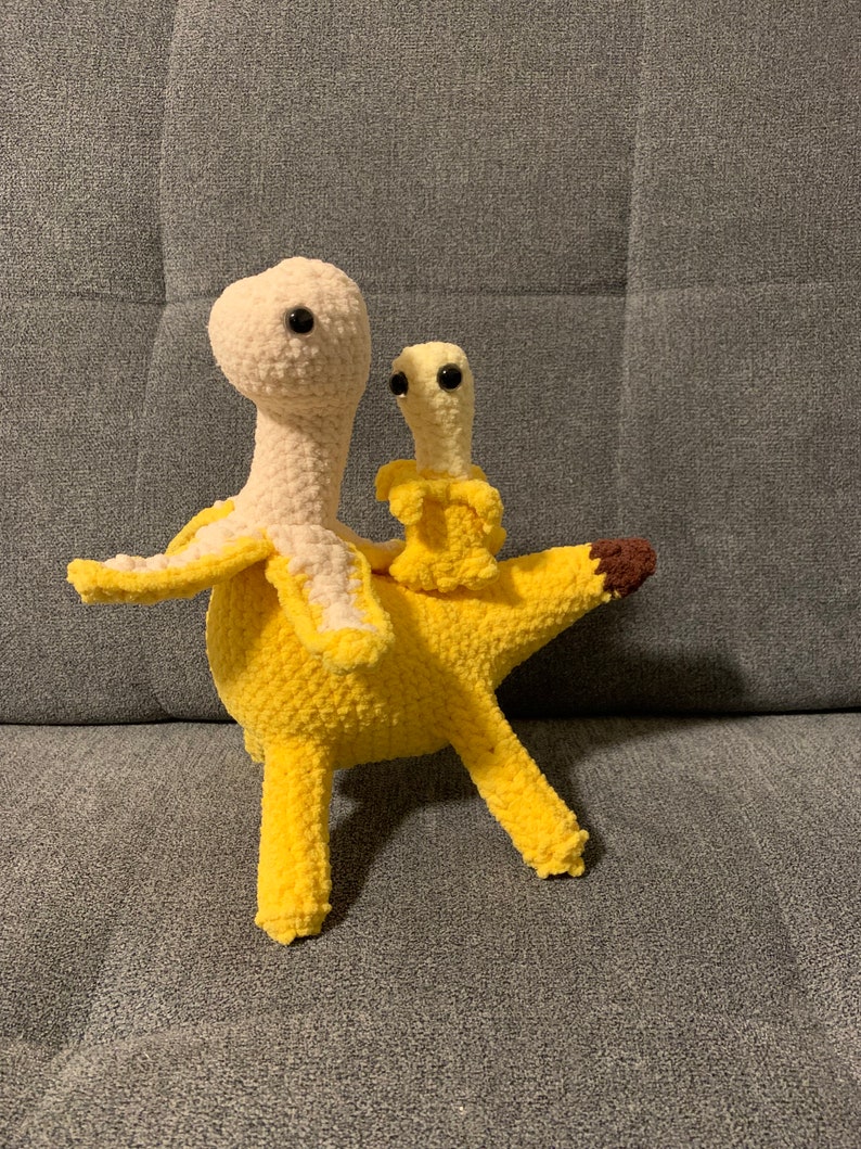 Mini Bananasaurus Crochet Amigurumi Plush Toy - Etsy