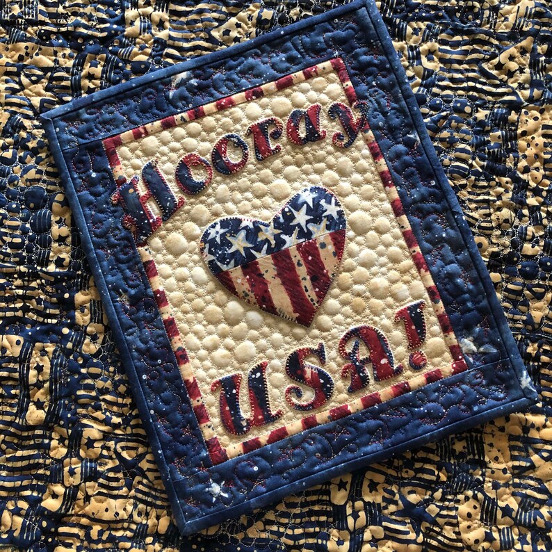 Digital Unique Patriotic Quilt Pattern. Fusible Applique Quilt Pattern ...