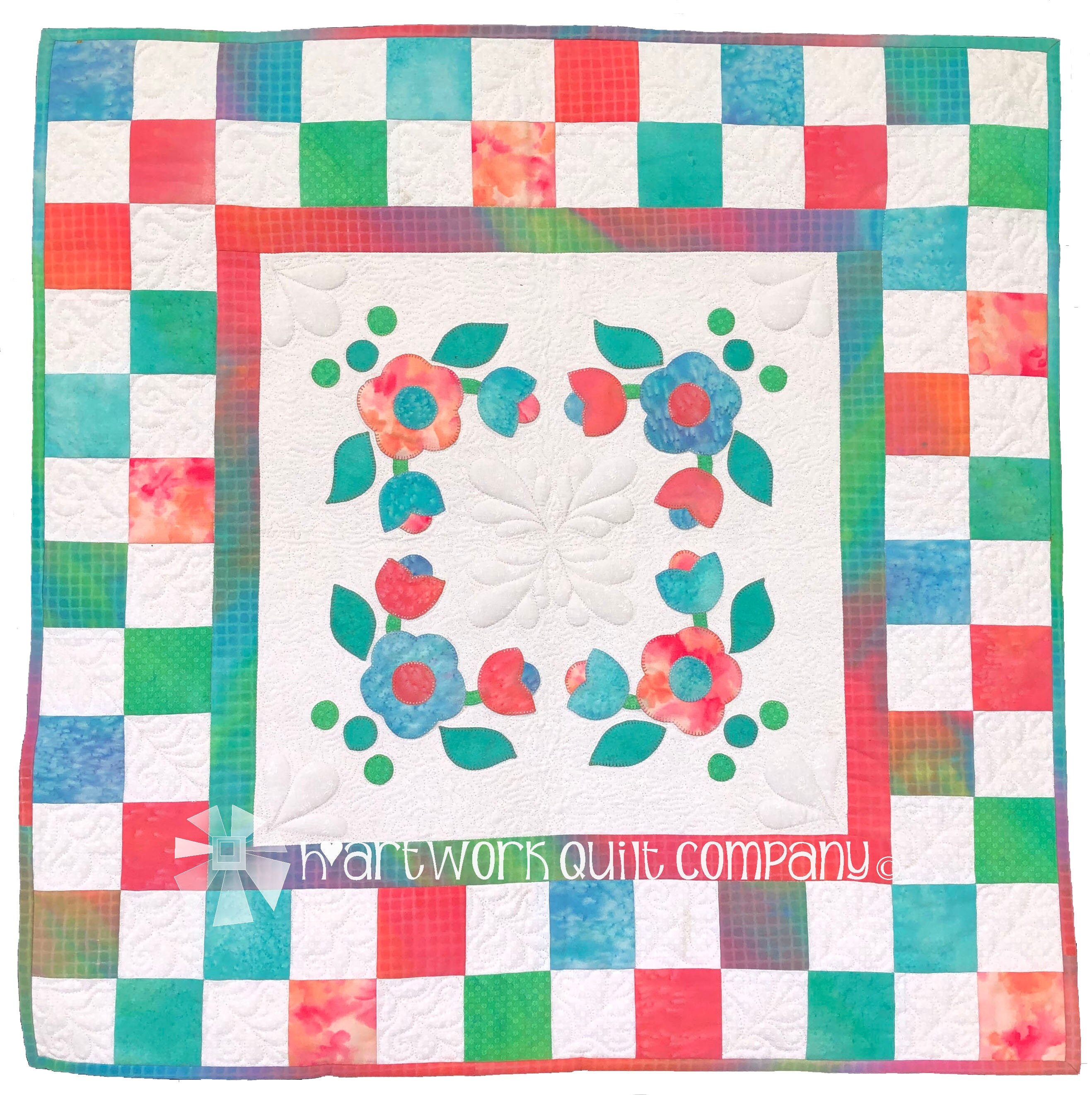Digital Fusible Applique Quilt Pattern, Unique, Fabric Painting ...