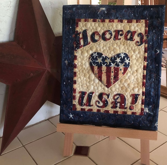 Digital Unique Patriotic Quilt Pattern. Fusible Applique Quilt - Etsy