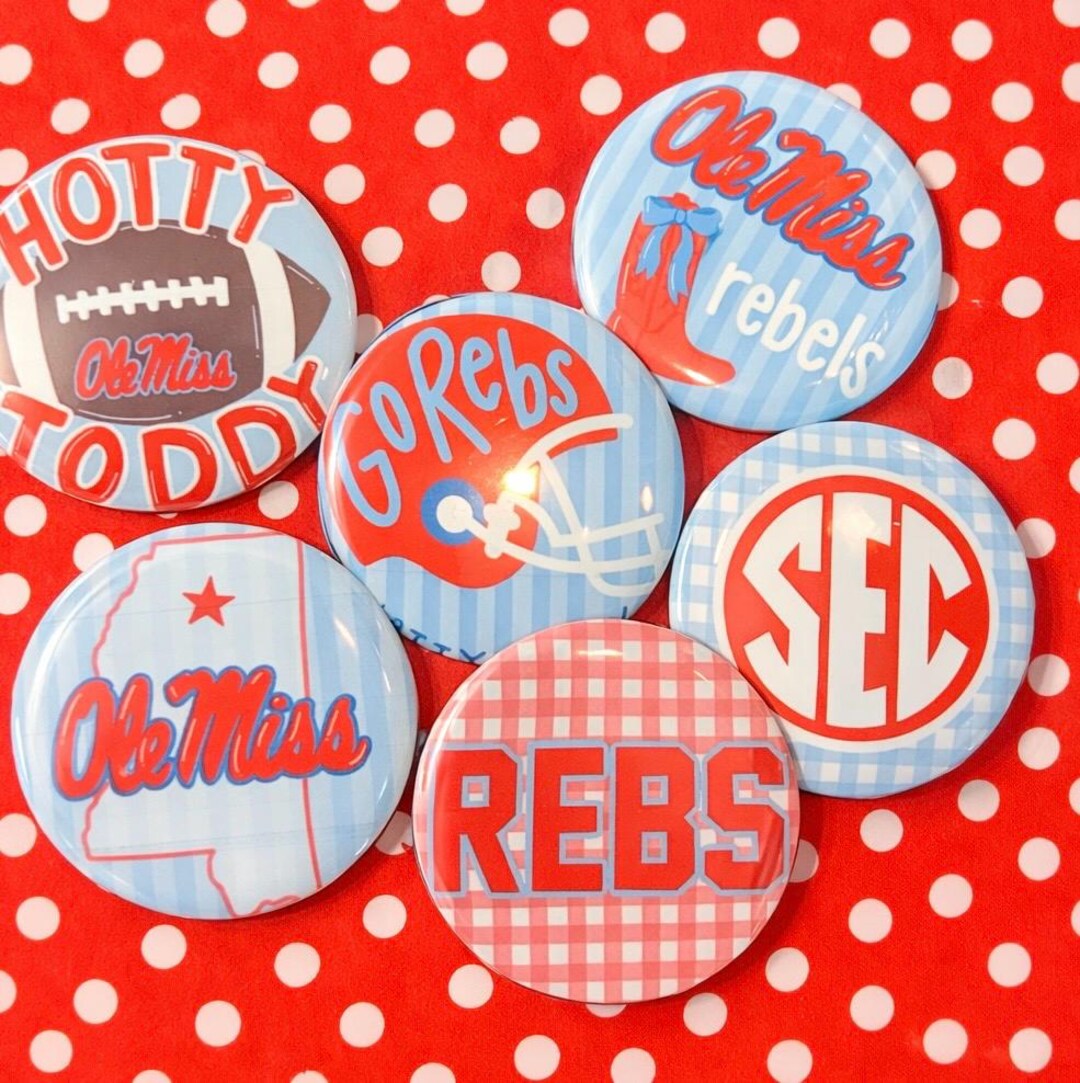 Ole Miss Game Day Button | Rebels Button | Gameday Pin | School Spirit ...