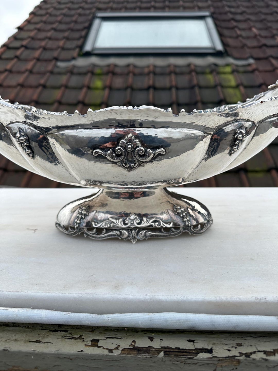 Fruit Bowl 800 Silver, Antique BATTUTO A MANO - Etsy
