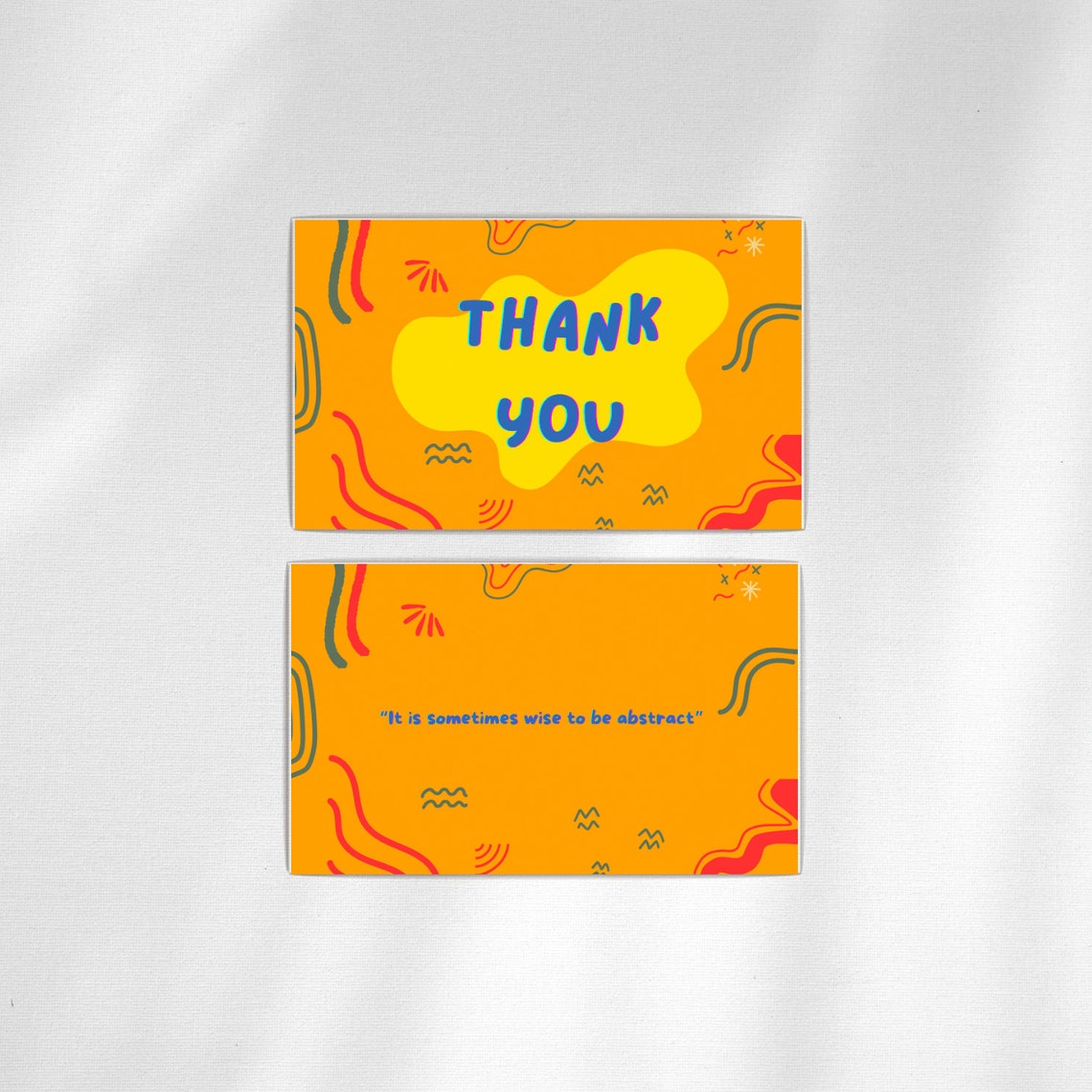 Abstract Lines Thank You Card Abstract Glow Lines Yellow Kid Birthday ...