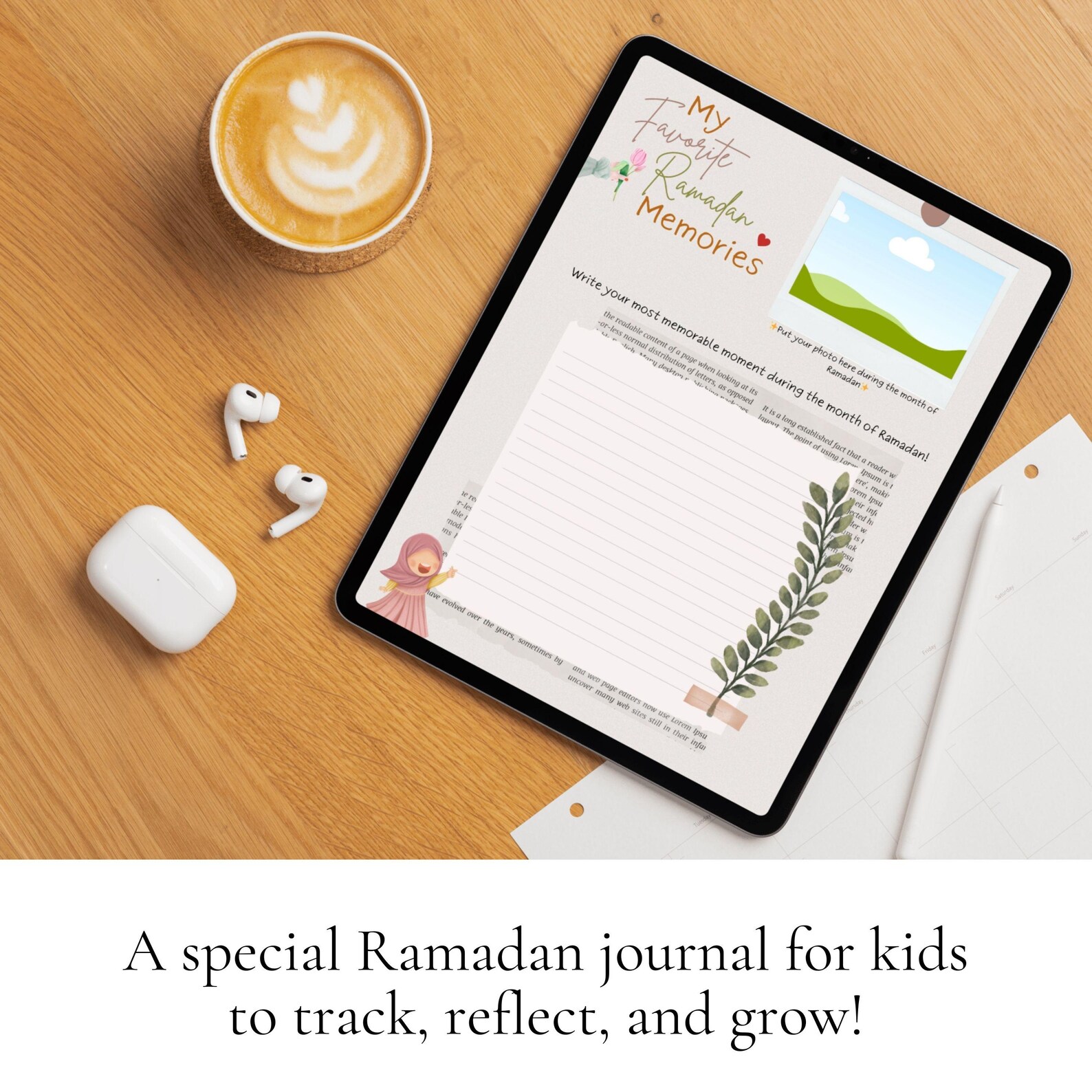 Ramadan Journal for Kids, Ramadan Planner for Children, Islamic Muslim ...