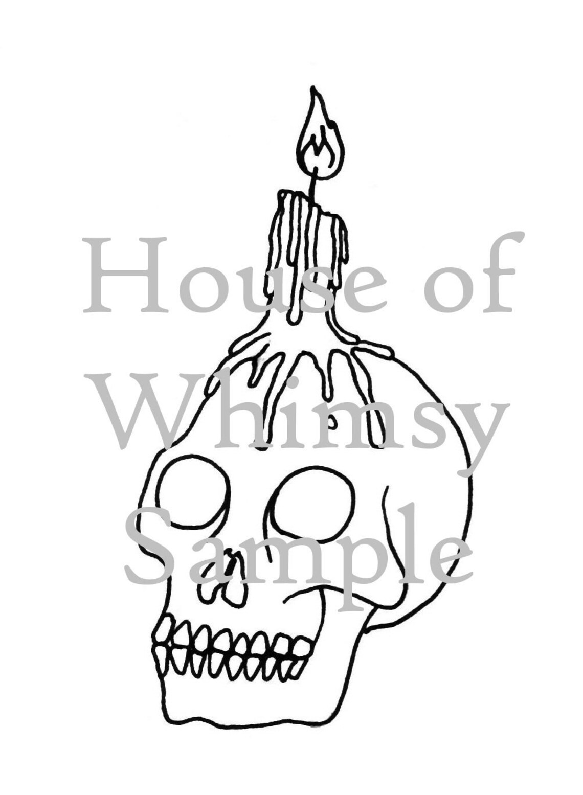 Halloween Skull Candle Holder Hand Embroidery Pattern PDF - Etsy