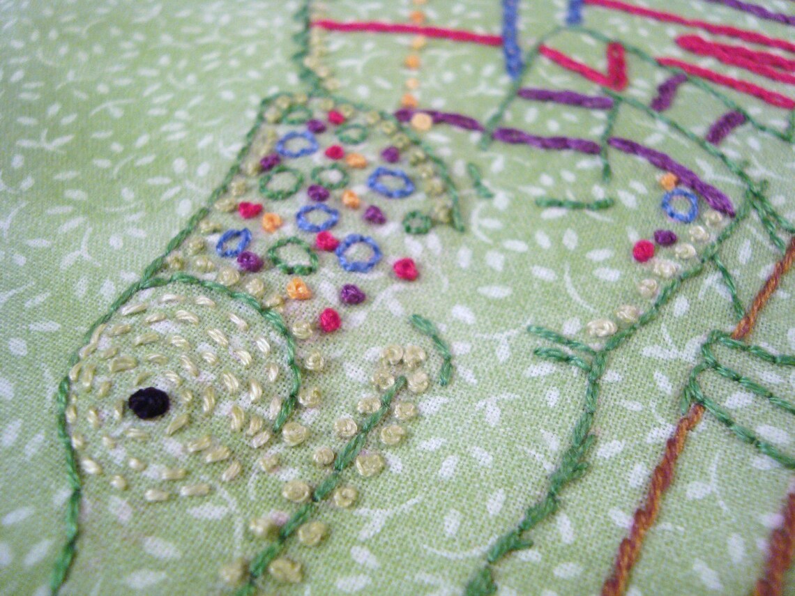 Chameleon Hand Embroidery Pattern PDF Stitching Instructions - Etsy