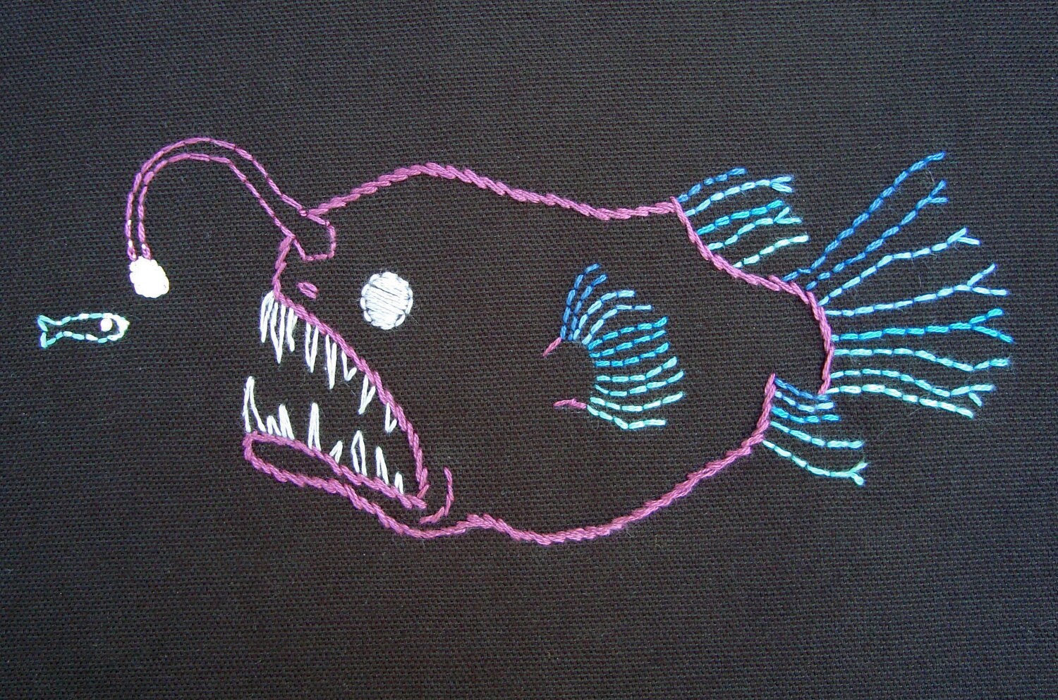 Anglerfish Hand Embroidery Pattern PDF - Stitching Instructions ...