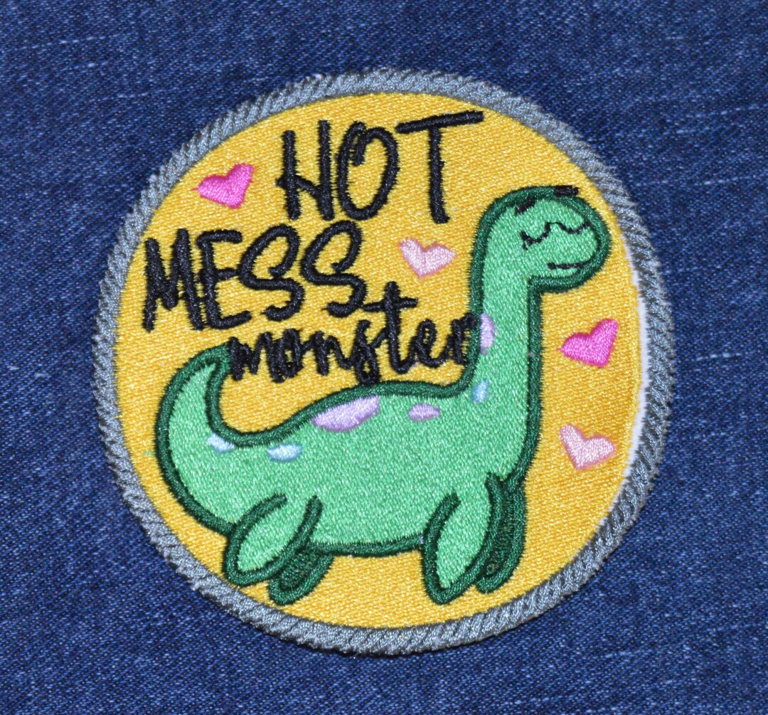 Hot Mess Monster Patch | Embroidered Patch | Funny Patch | Sarcastic ...