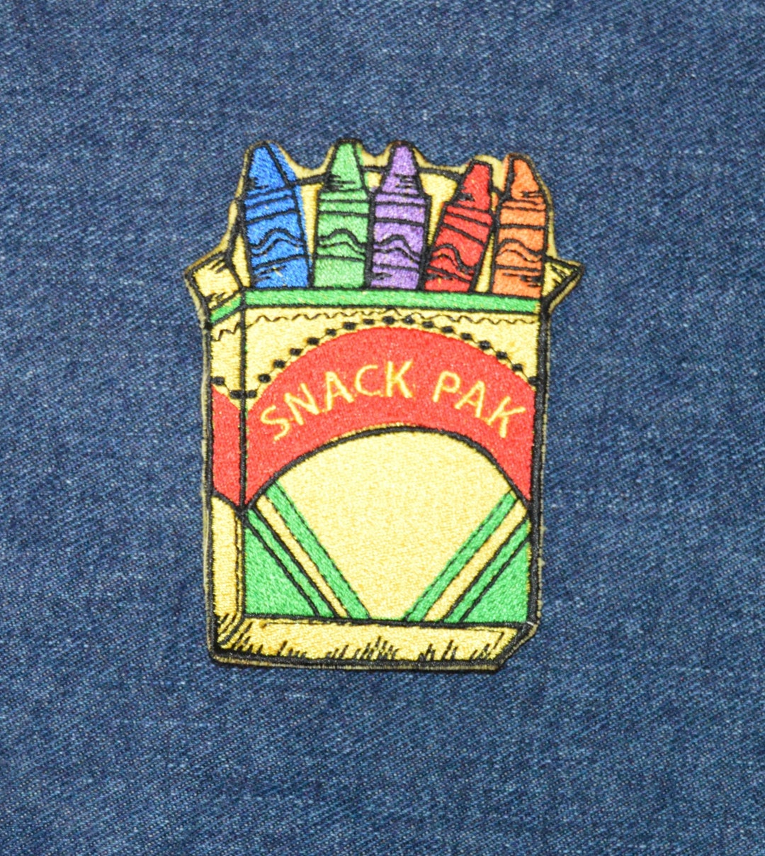 Snack Pack Crayons Embroidered Patch - Sarcastic Iron-on / Sew-on - Etsy