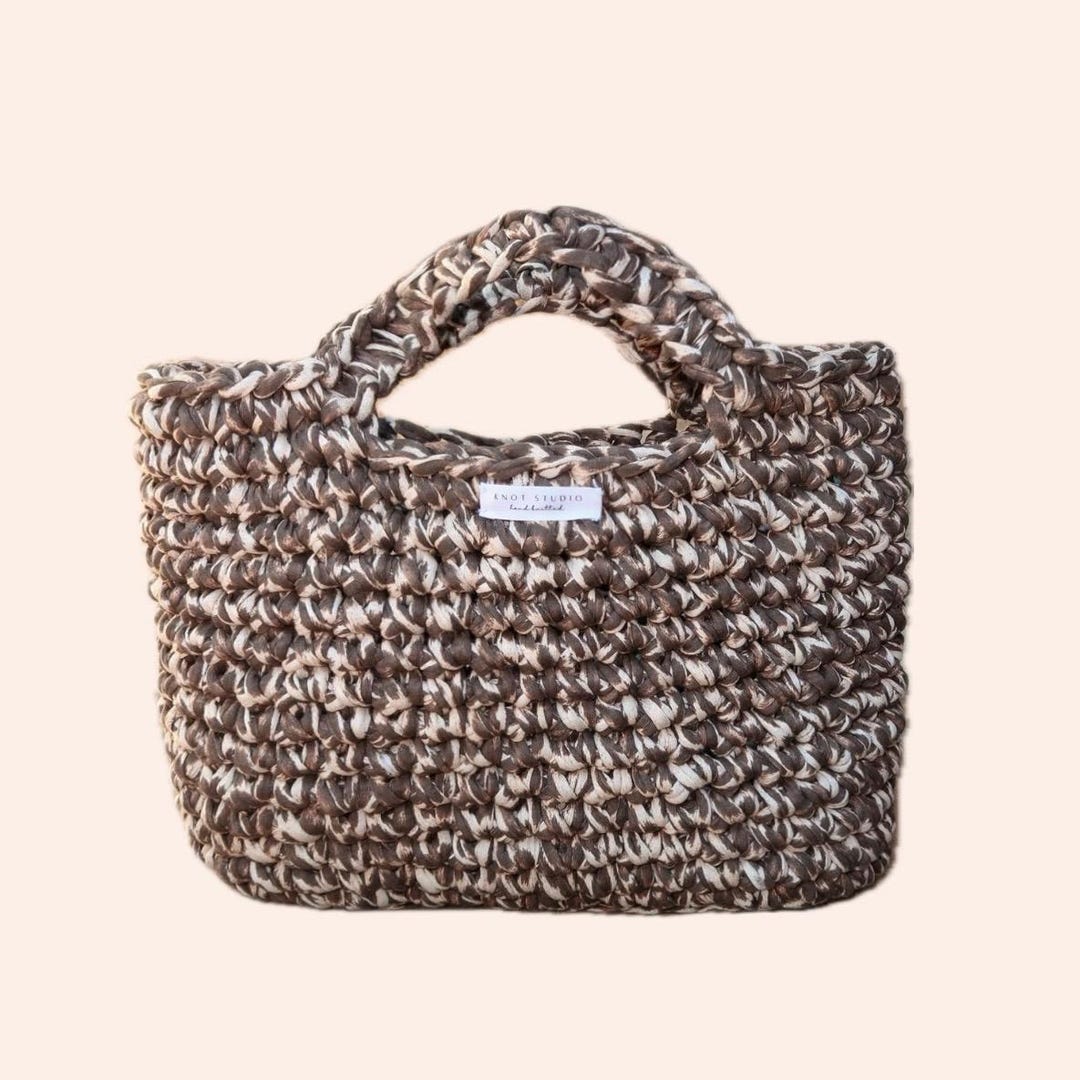 GRACE Leopard I Handmade Crochet Tote Bag Handmade Crochet Tote Bag 100 ...