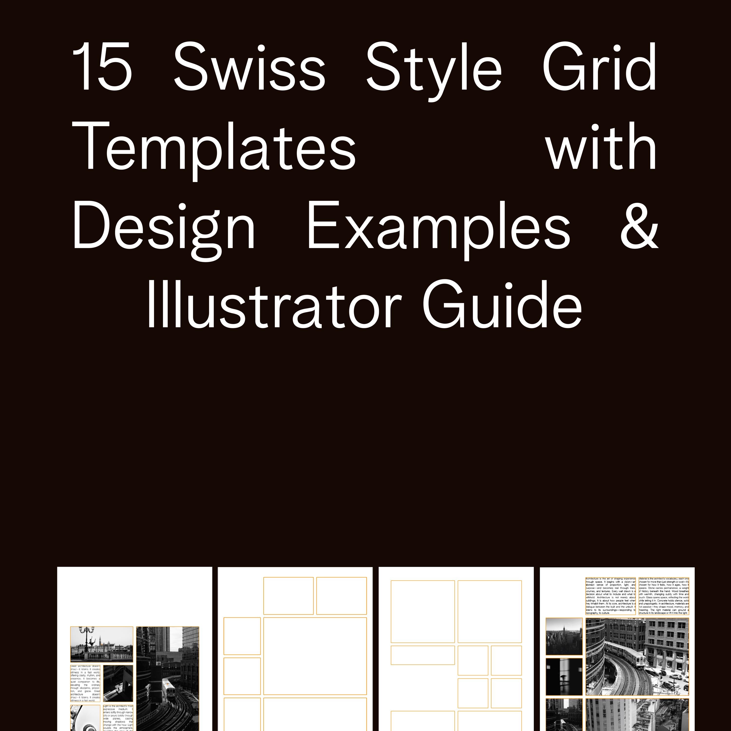 15 Swiss Style Grid Templates With Design Examples & Illustrator Guide ...
