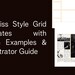 15 Swiss Style Grid Templates With Design Examples & Illustrator Guide ...