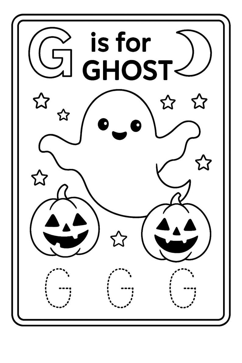 Halloween ABC Coloring Pages: Spooky Alphabet Tracing (PDF Download A-Z ...