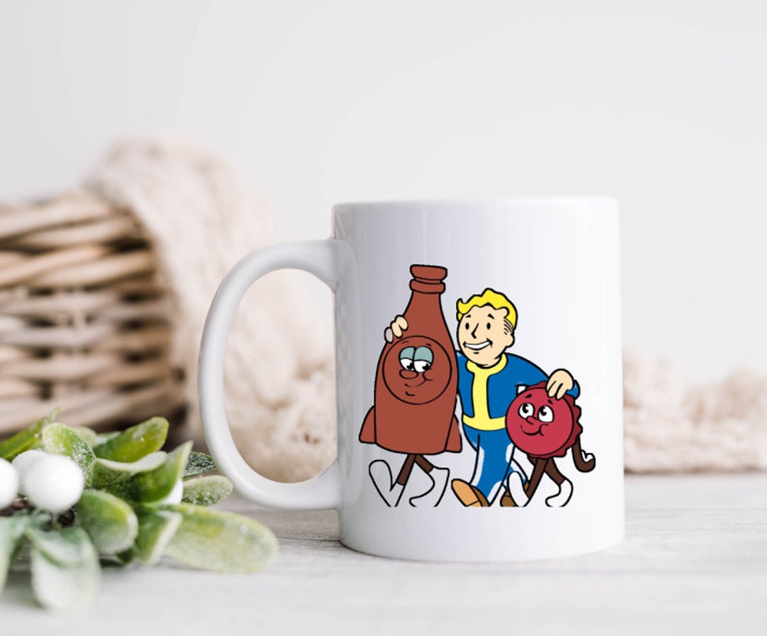 Fallout Mug With Characters Vault Boy Bottle & Cappy Ideal Gift for ...