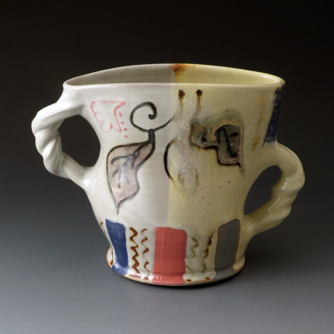 Ceramic Stoneware Vase, Dancing Vase With Leaf Motif, Flower Vase ...