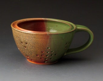 Pottery Berry Bowl / Colander / Fruit Strainer - Etsy