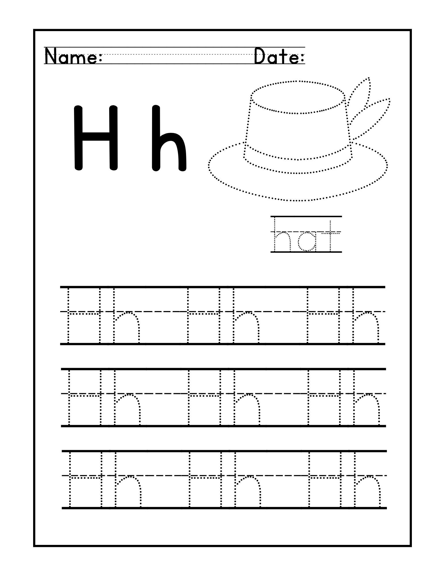 Alphabet Worksheets for Preschooler Letter Writing Black and White ...