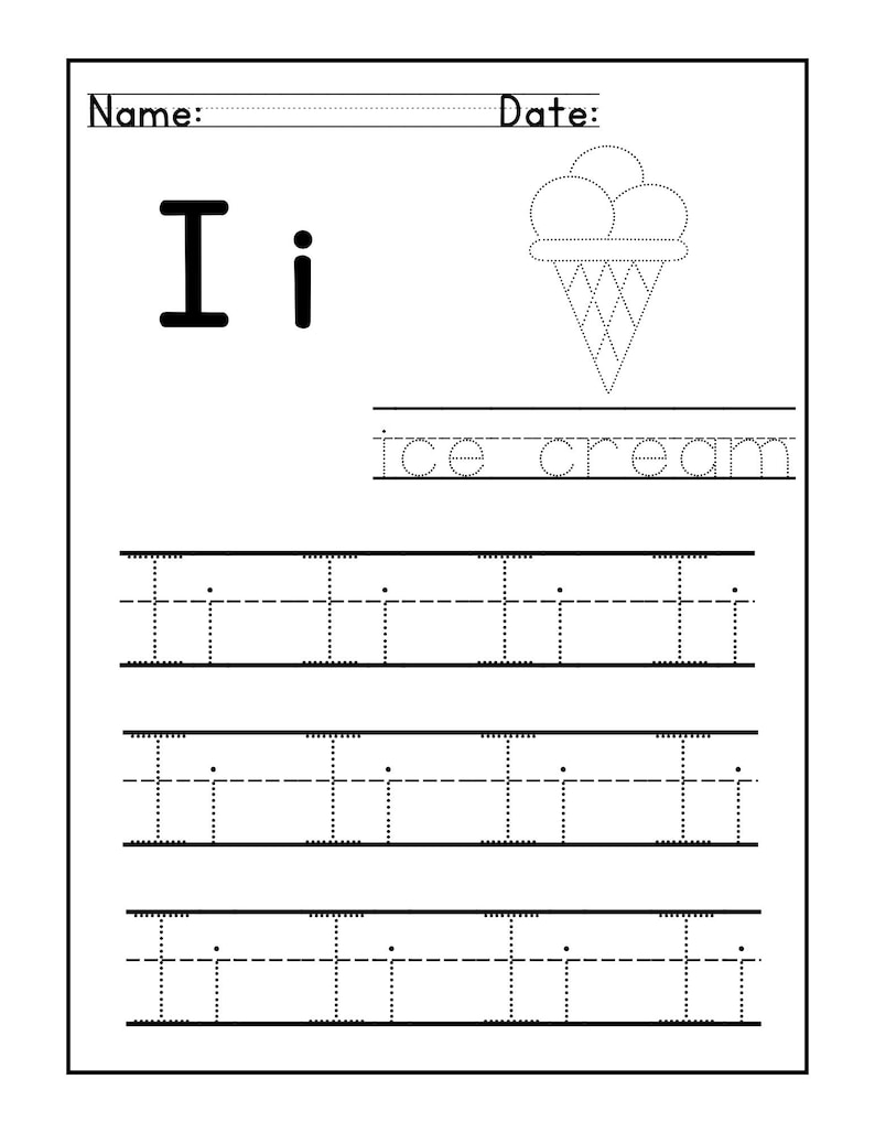 Alphabet Worksheets for Preschooler Letter Writing Black and White ...