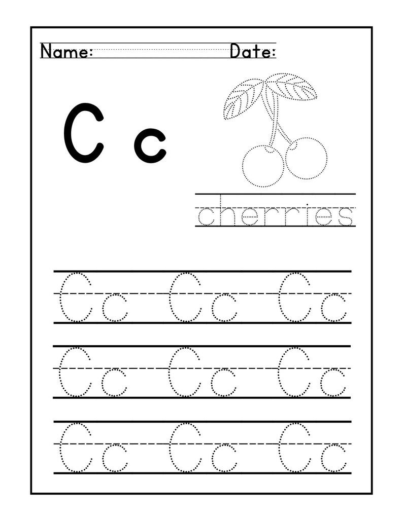 Alphabet Worksheets for Preschooler Letter Writing Black and White ...