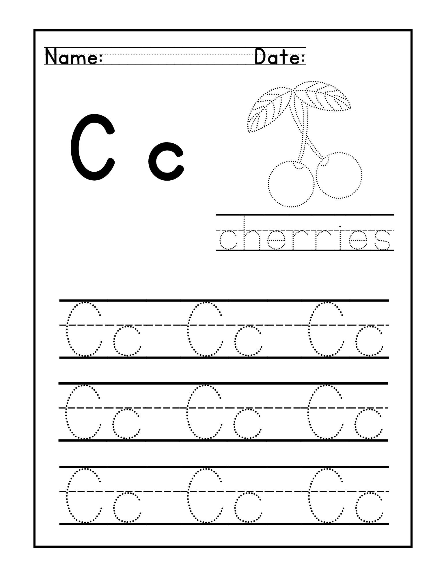 Alphabet Worksheets for Preschooler Letter Writing Black and White ...