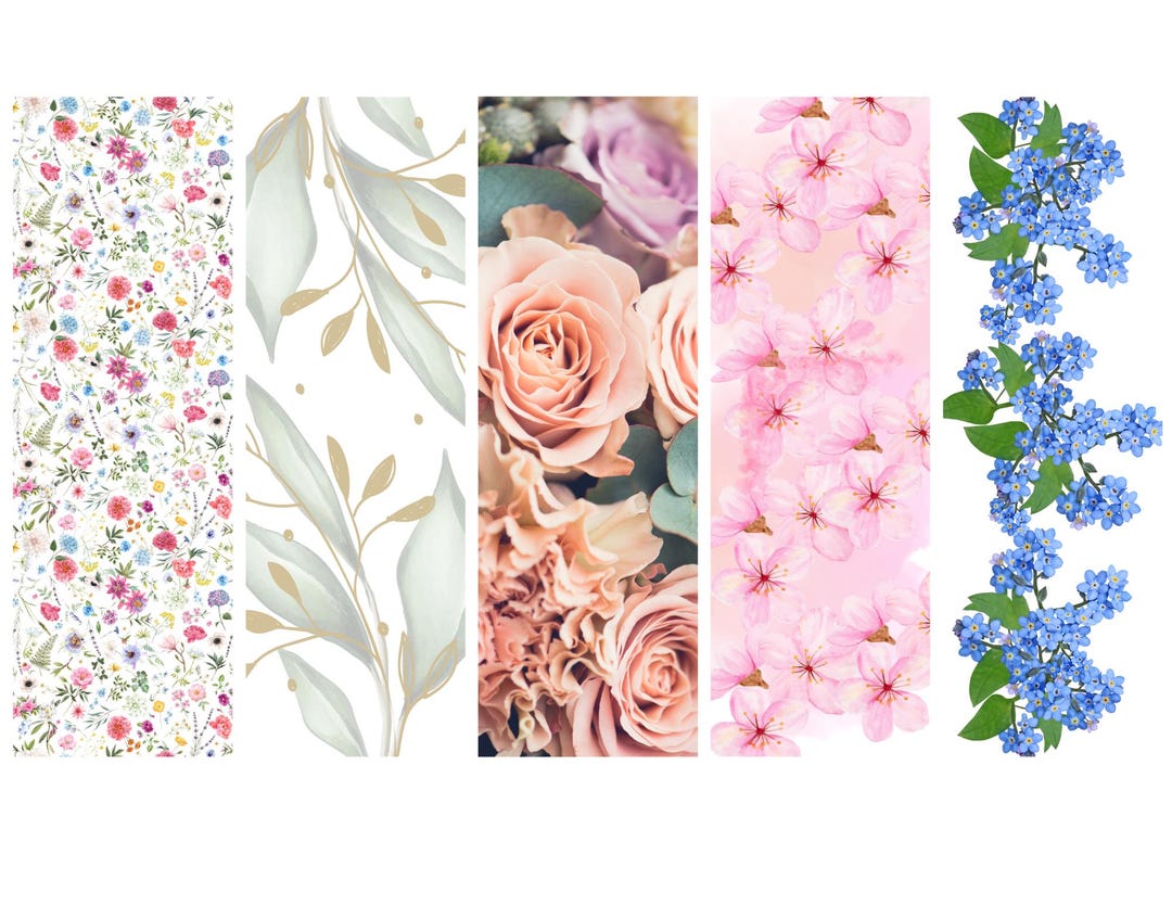 Printable Flower Bookmarks Designs. Check Out Our Flower-themed ...